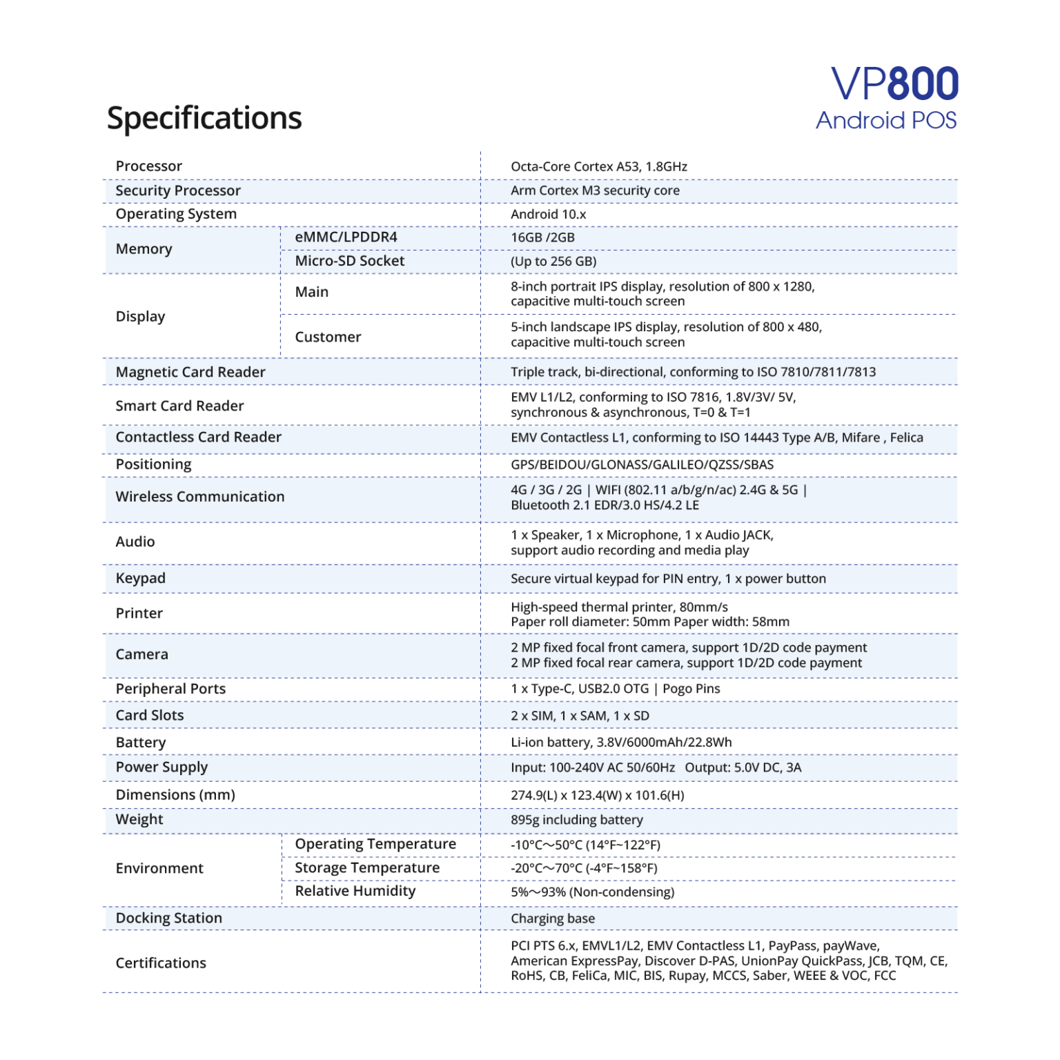 Valor VP800 | Merchant Industry